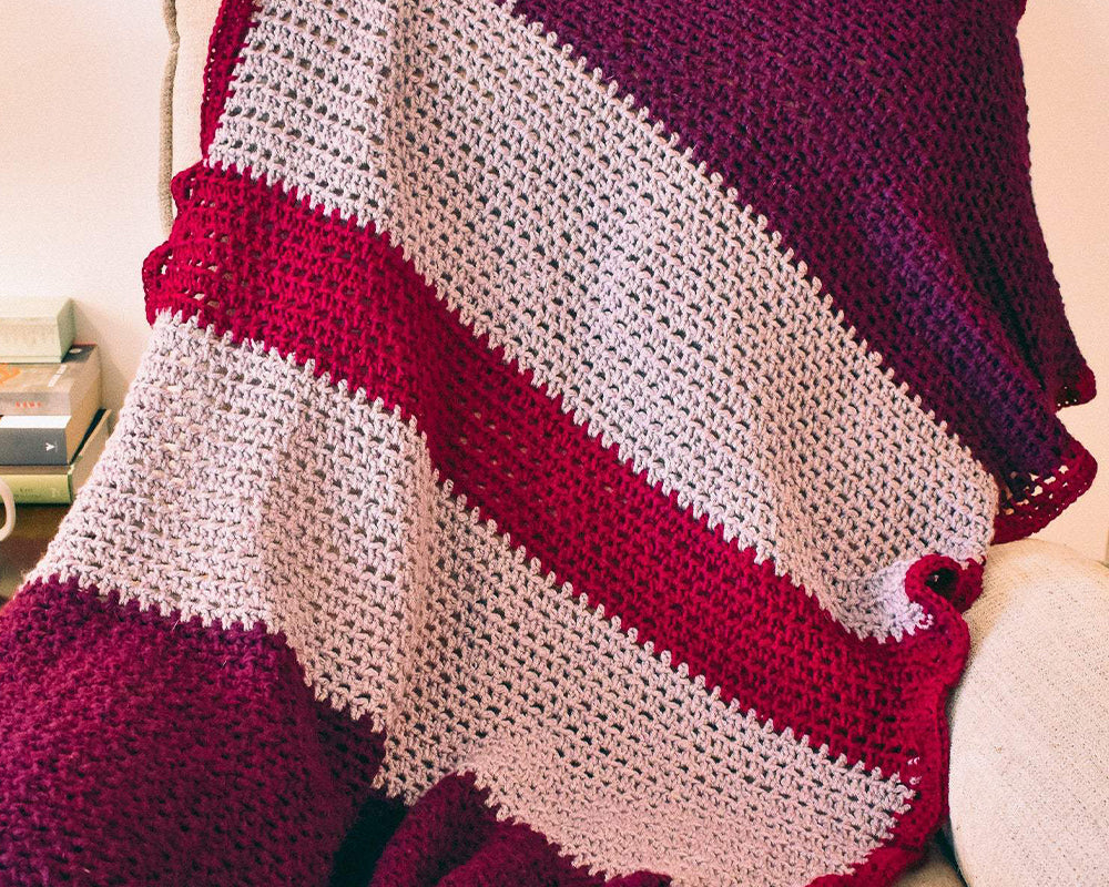 Plum, Lavender, and Cranberry Crochet Throw Blanket – Critter Crafting ...